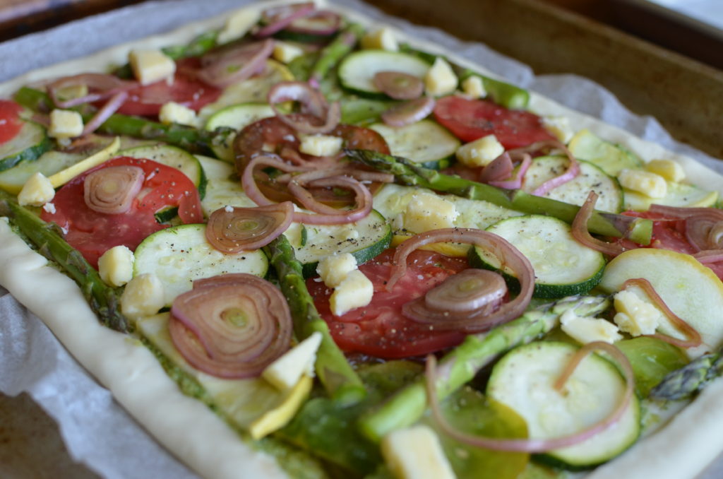 Summer Vegetable Puff Pastry Tart - The Dachshund Mom