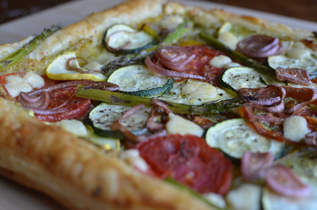 Summer Vegetable Puff Pastry Tart - The Dachshund Mom