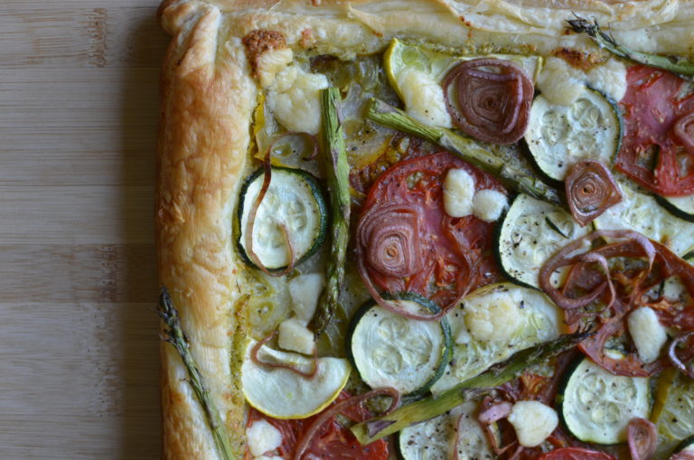 Summer Vegetable Puff Pastry Tart - The Dachshund Mom