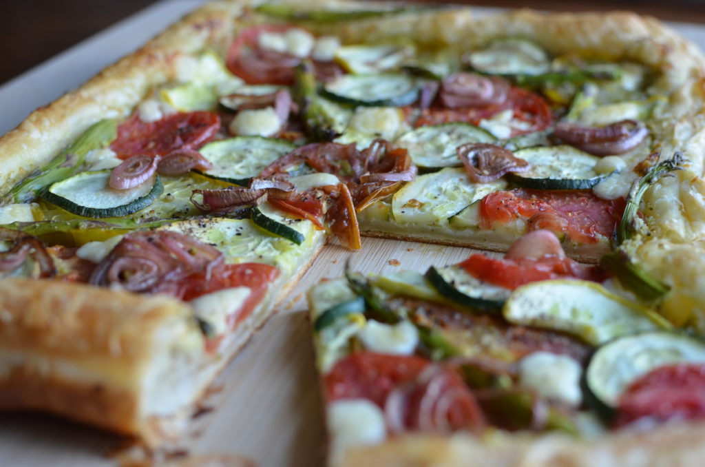 Summer Vegetable Puff Pastry Tart - The Dachshund Mom