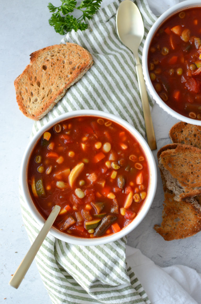 Vegetable Soup with V8 Juice - The Dachshund Mom