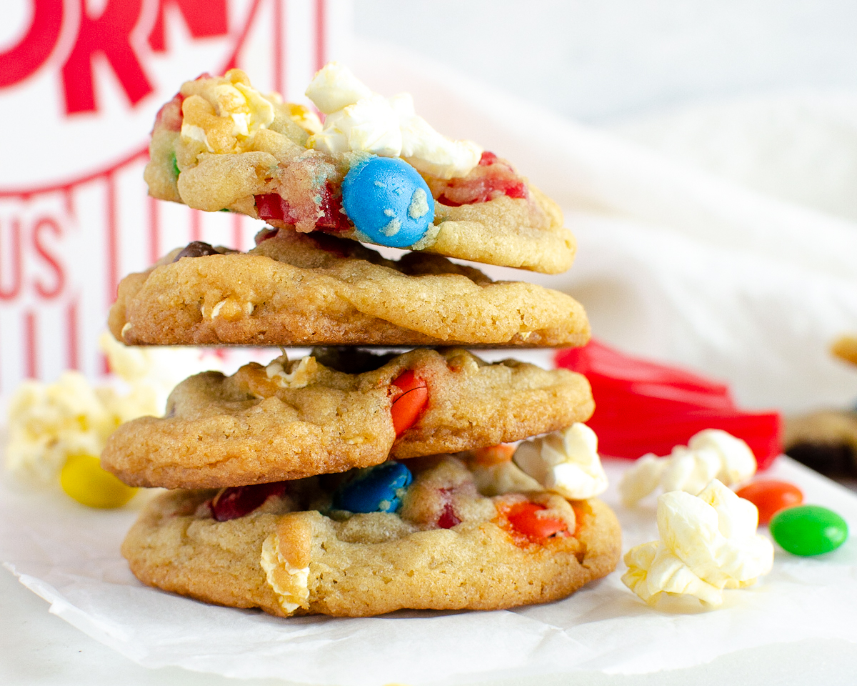 Movie Night Popcorn and Candy Cookies - The Dachshund Mom