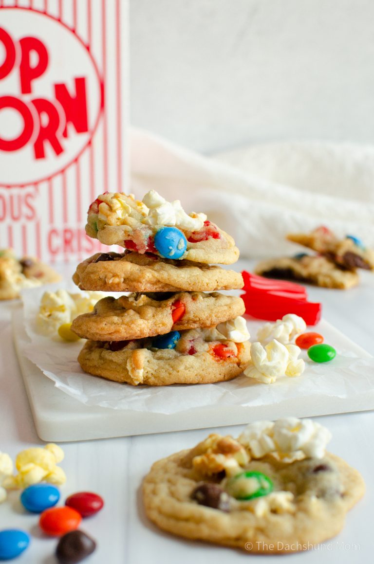 Movie Night Popcorn and Candy Cookies - The Dachshund Mom