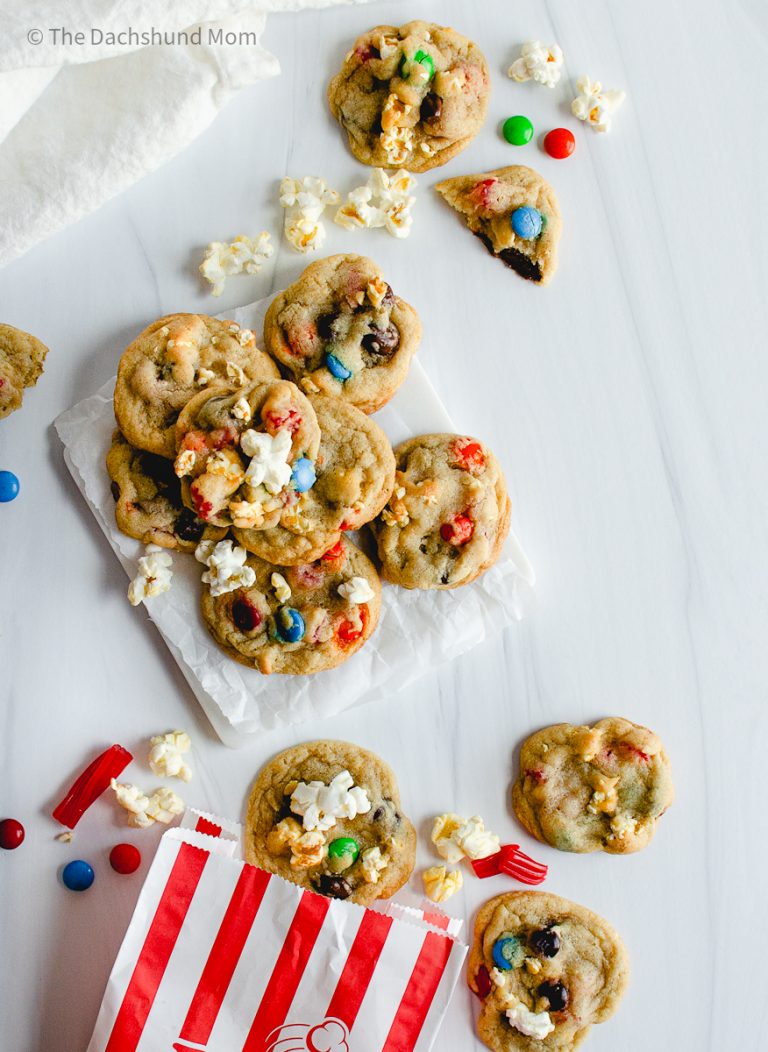 Movie Night Popcorn and Candy Cookies - The Dachshund Mom